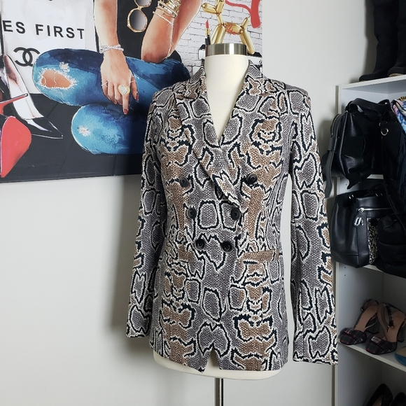 CAbi | Jackets & Coats | Cabi Python Double Breasted Blazer | Poshmark